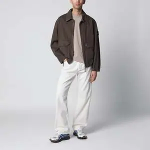 Stone Island Water-repellent Denim Coach Jacket - Brown
