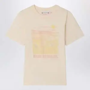 Bonpoint Thida T-shirt With Bain De Soleil Print - Beige