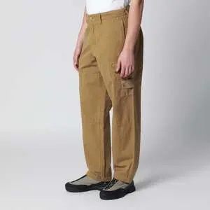 Stone Island Ghost Garment-dyed Cotton And Linen Cargo Trousers