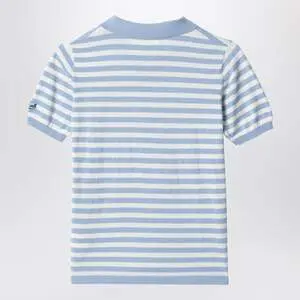 MC2 SAINT BARTH Striped Polo Shirt With Snoopy Embroidery