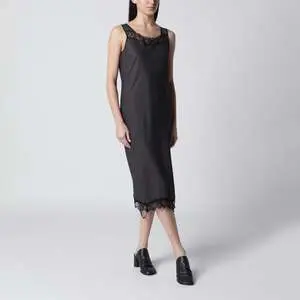 MAISON MARGIELA Midi Slip Dress With Lace Trim