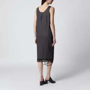 MAISON MARGIELA Midi Slip Dress With Lace Trim