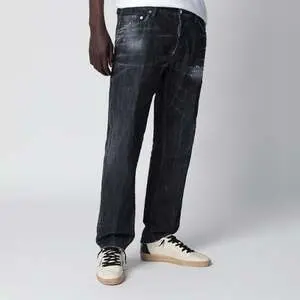Dsquared2 Washed-effect Distressed Jeans - Black