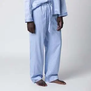 TEKLA Striped Pajama Trousers - Light Blue