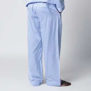 TEKLA Striped Pajama Trousers - Light Blue
