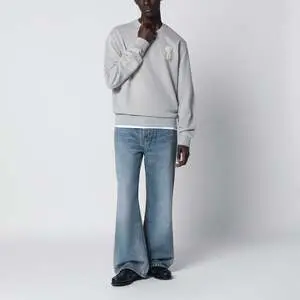 AMI Paris De Coeur Cotton Sweatshirt - Grey