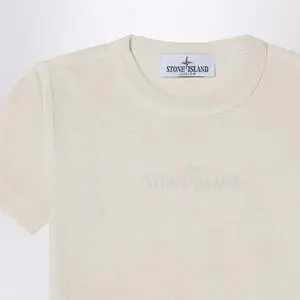 Stone Island T-shirt With Logo - Beige