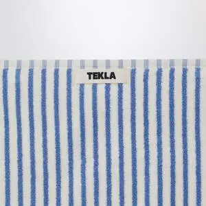 TEKLA Striped Cotton Terry Guest Towel 30x50 - Light Blue