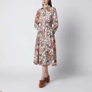 Print Cotton Midi Dresses