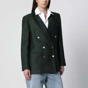 VITOVI Double-breasted Linen-blend Jacket