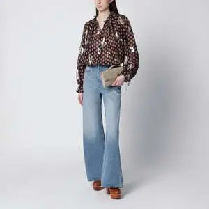 Etro Silk Blend Shirt With Fil Coupé Roses