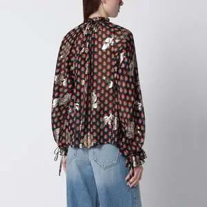 Etro Silk Blend Shirt With Fil Coupé Roses