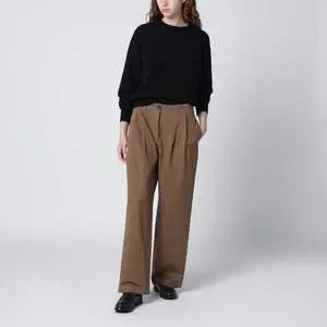 TOTEME Cotton Trousers - Brown
