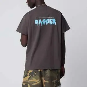 DAGGER Washed "dead Or Alive" Distressed T-shirt