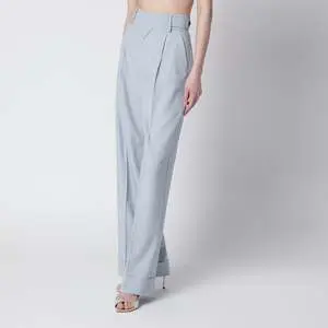 Alberta Ferretti Viscose Blend Trousers - Light Blue