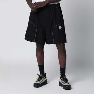 Moncler Cotton Gabardine Cargo Shorts - Black