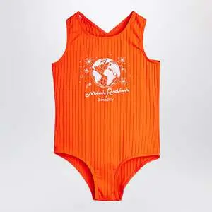 MINI RODINI Society Motif One-piece Swimsuit - Red