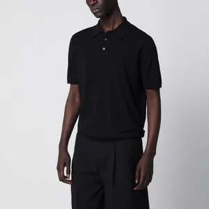 ROBERTO COLLINA Regular Cotton Polo - Black