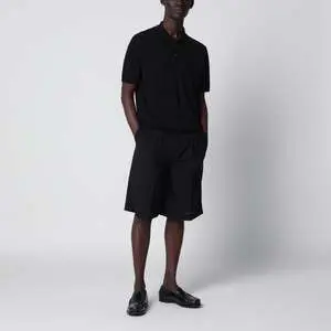 ROBERTO COLLINA Regular Cotton Polo - Black