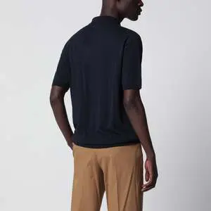 ROBERTO COLLINA Regular Cotton Polo Navy - Blue