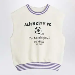 MINI RODINI Sleeveless Alien City Fc Tank Top - White