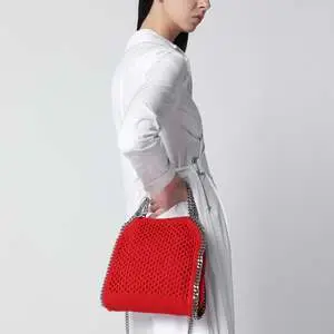 Stella McCartney Falabella Mini Tote Bag In Mesh - Red