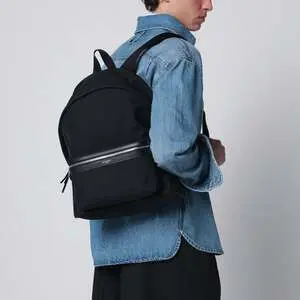 Saint Laurent Leather And Nylon Backpack - Black