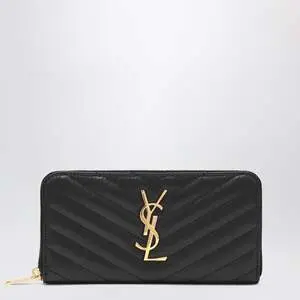 Saint Laurent Cassandre Matelassé Wallet - Black
