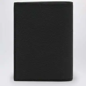 Saint Laurent Card Holder In Grain De Poudre Leather - Black