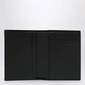 Saint Laurent Card Holder In Grain De Poudre Leather - Black