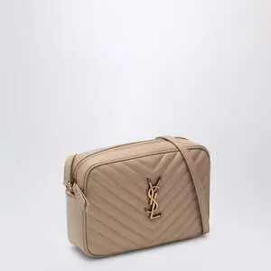 Saint Laurent Lou Camera Bag In Quilted Leather - Beige