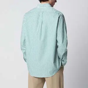 Polo Ralph Lauren White/ Striped Custom-fit Shirt - Green
