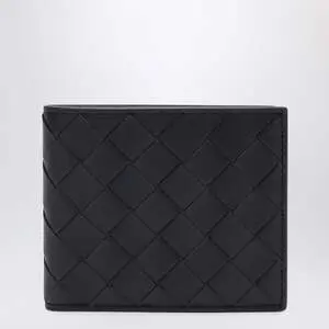 Bottega Veneta Night Blue/grey Intrecciato Bi-fold Wallet - Multicolor