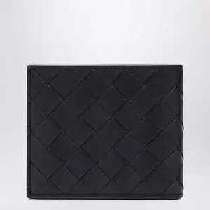 Bottega Veneta Night Blue/grey Intrecciato Bi-fold Wallet - Multicolor