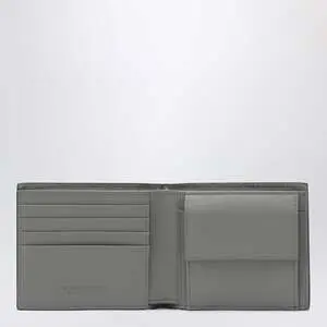 Bottega Veneta Midnight/basalt Bi-fold Wallet In Intrecciato Leather - Multicolor