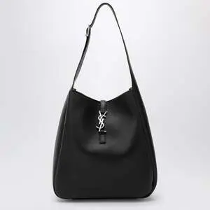 Saint Laurent Large Le 5 À 7 Bag In Hammered Calfskin - Black