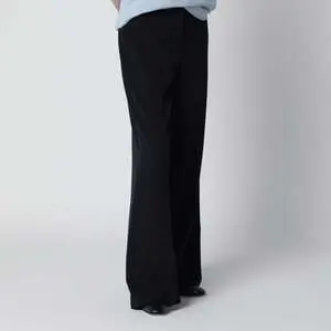 THE ROW Straight-leg Low-rise Wool Gabardine Trousers - Blue
