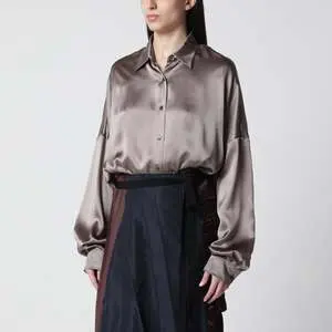 Dries Van Noten Shirt In Silk Grey