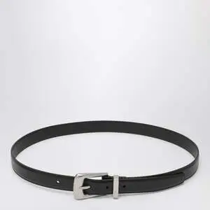 Saint Laurent Smooth Leather Folk Belt - Black