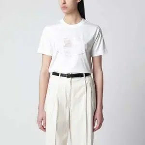 Burberry T-shirt With Knight Stamp - White