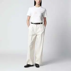 Burberry T-shirt With Knight Stamp - White