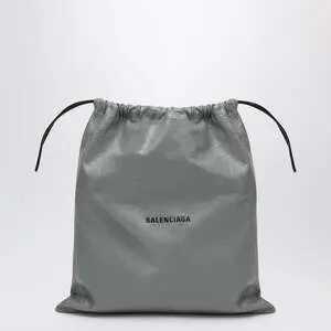 Balenciaga La Pochette Dust Bag Shopper In Arena Lambskin - Grey