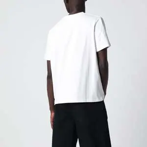 Saint Laurent Small Fit De Cotton T-shirt - White
