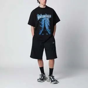 Balenciaga Paris Thunderstorm Oversized T-shirt - Black