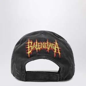 Balenciaga Sacré Caur Cotton Drill Baseball Cap - Black