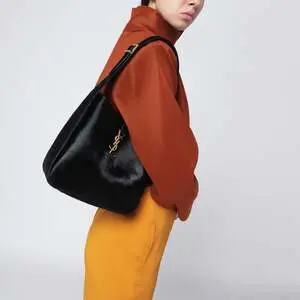 Saint Laurent Le 5 À 7 Shoulder Bag In Pony-effect Leather - Black