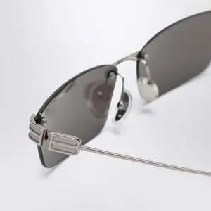 Balenciaga Gossip Rectangular Sunglasses - Metal