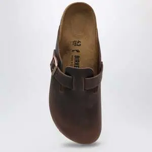 BIRKENSTOCK Habana Oiled Leather Boston Clogs - Brown