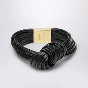 Bottega Veneta Knot Bracelet - Black