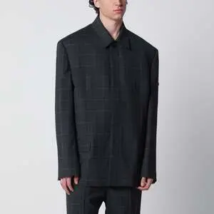 Balenciaga Check Wool Jacket - Grey